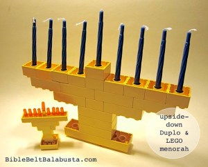 LEGO Menorah for Hanukkah | Bible Belt Balabusta