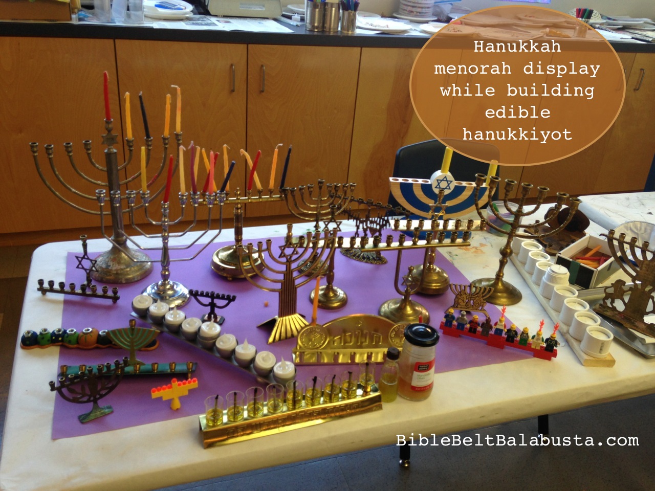 Edible Menorah in a Window | Bible Belt Balabusta