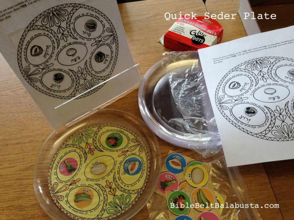 Quick Seder Plate for kids (30 min.) | Bible Belt Balabusta