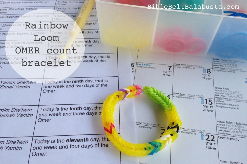 Rainbow Loom Omer Counter | Bible Belt Balabusta